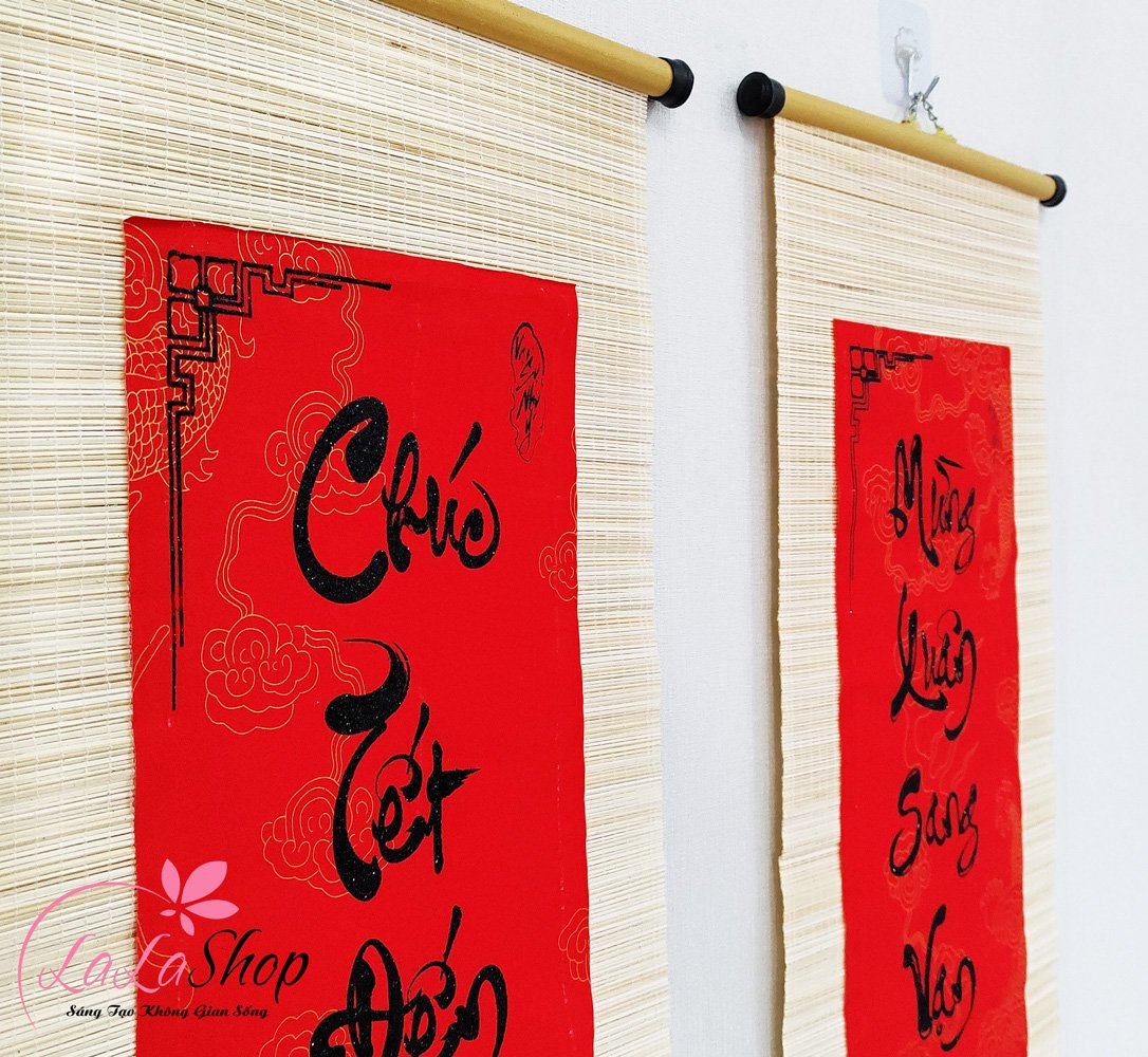 Combo Cặp Liễn Mành Câu Đối Đỏ Chúc Tết Đến Muôn Điều Như Ý - Mừng Xuân ...