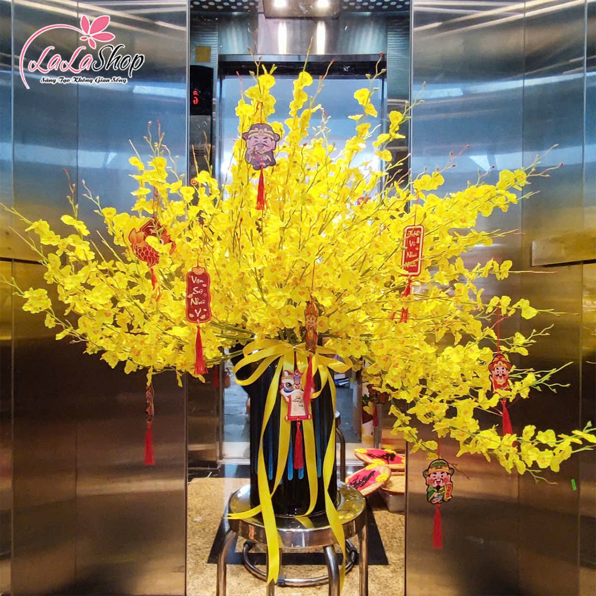 Bình hoa lan vũ nữ tài lộc sum vầy