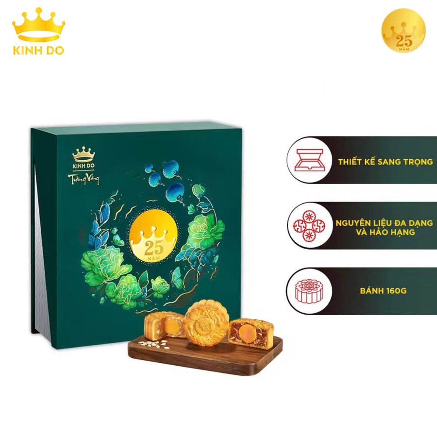 Bánh Trung Thu Kinh Đô Trăng Vàng Hồng Ngọc An Lành Thượng Hạng - Hộp 4 ...